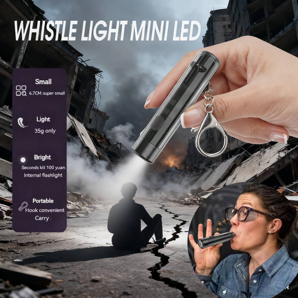 【Whistle Flashlight For Emergency】Torch Light Super Bright 7Modes With ...