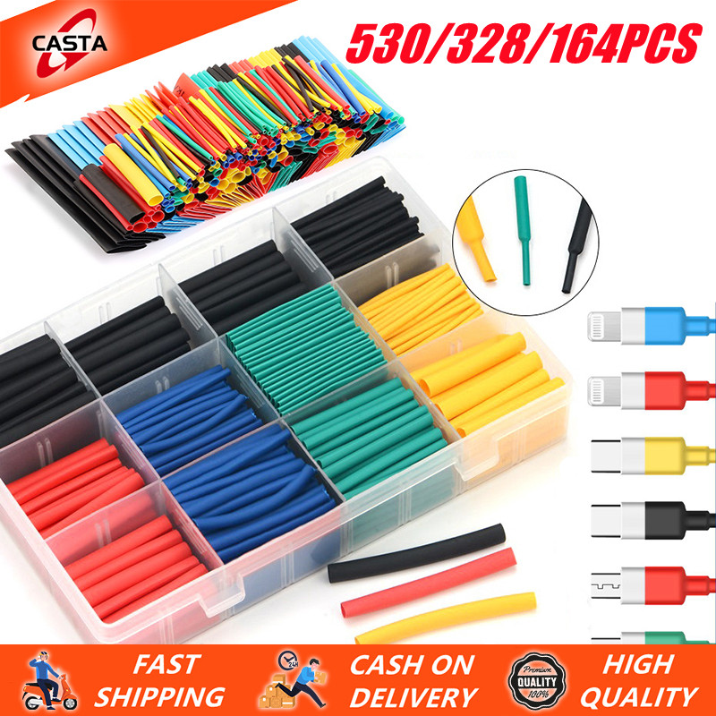 530/328/164PCS Heat Shrink Tubing Tube Tubing Insulation Isolation Set ...