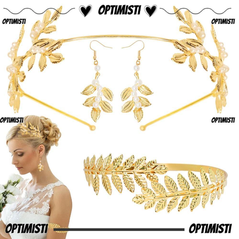 OPTIMISTI Greek Goddess Costume Accessories, Leaf Design Coil Bracelet ...