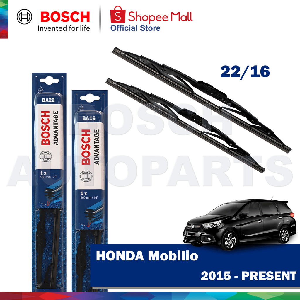 Bosch Advantage Wiper Blade Set for HONDA Mobilio 2015 To present (22 ...