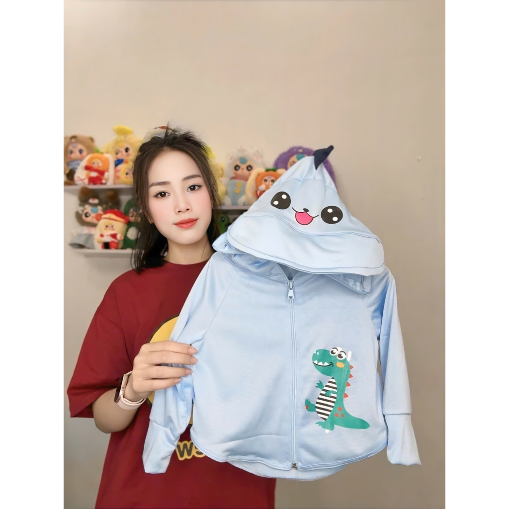 Dinosaur Sunscreen, Baby three for Boys and Girls, Ventilated, Cool and ...