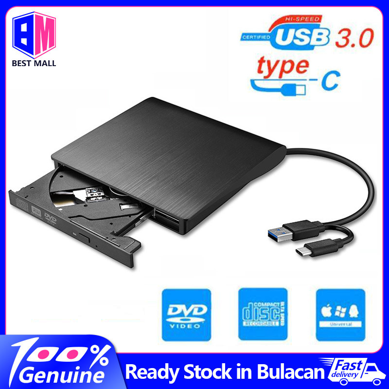 External DVD Optical Drive USB TypeC 3.0 CD DVD ROM CD RW Player Reader ...