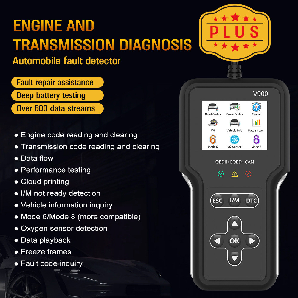V900 OBD2 Car Scanner Diagnostic Scan Tool 汽车诊断检测仪 W77R | Shopee ...