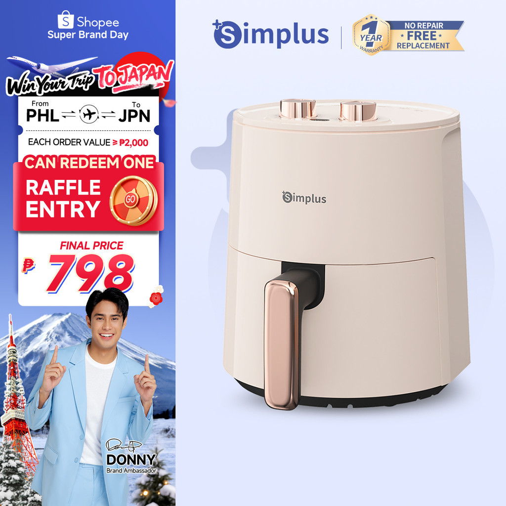 Simplus Air Fryer Multi-functional Oil Free Non Stick Black&White&Beige ...
