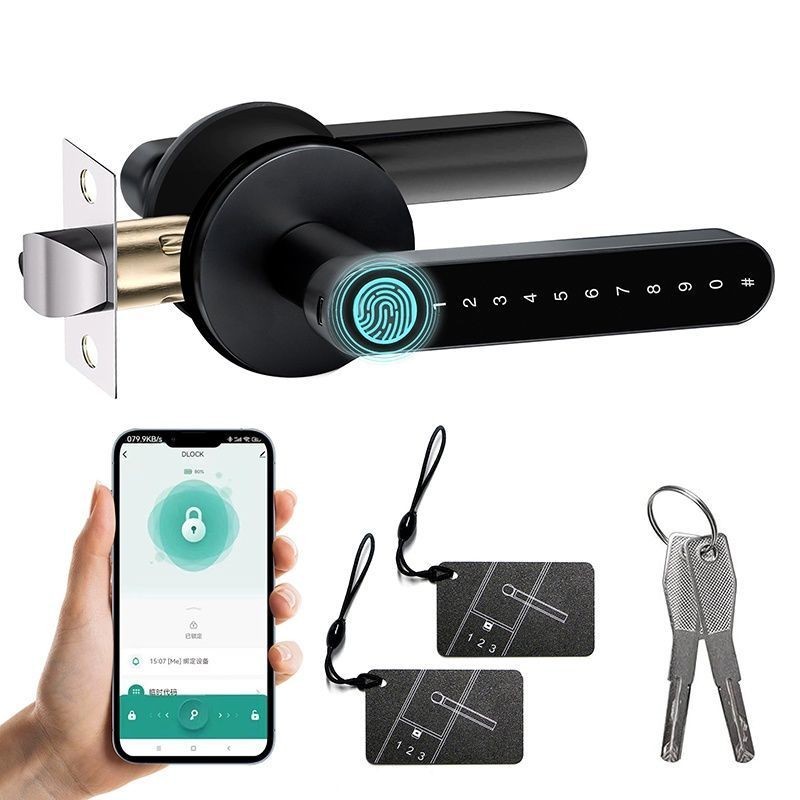 Indoor Fingerprint Bedroom Door Lock Office Rental House Smart ...