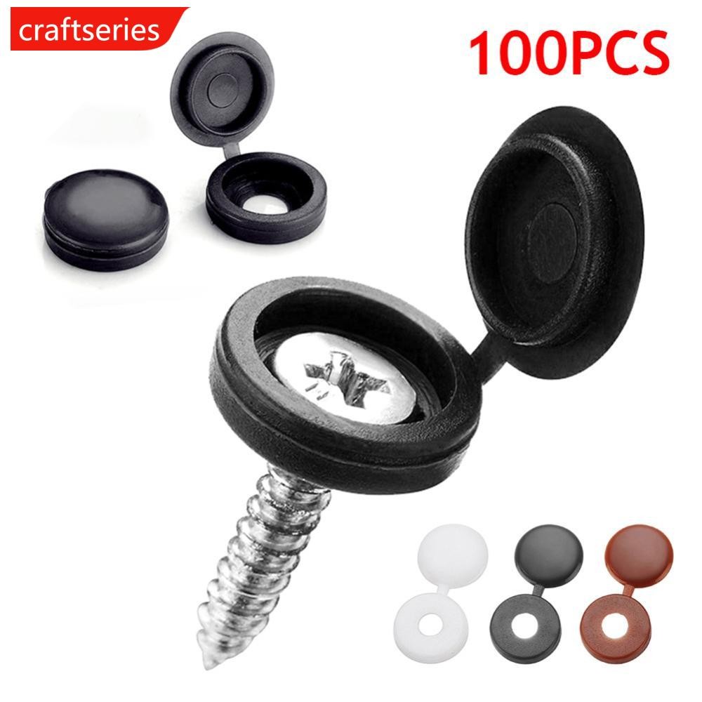 CRAFTSERIES 100Pcs Nuts Cover Bolts Fold Snap Protective Cap For Wall ...