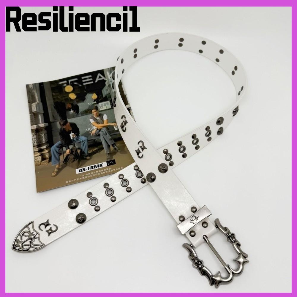 RESILIENCI1 Gothic Belt, PU Adjustable Punk Belt, Versatile Y2K Hip Hop ...