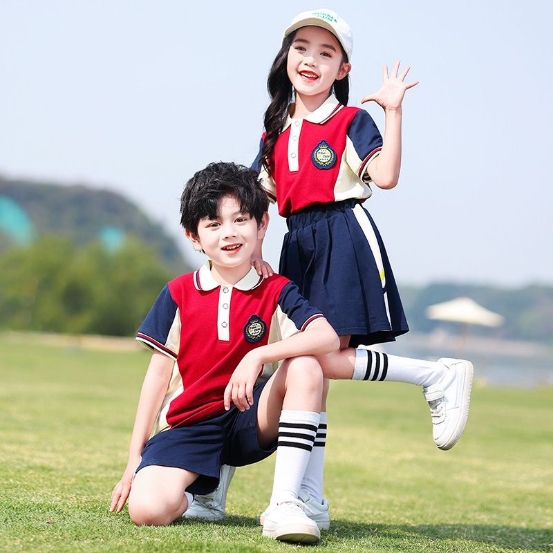 Elementary School Uniforms Wine Red Sports Suit Kindergarten Graduation ...