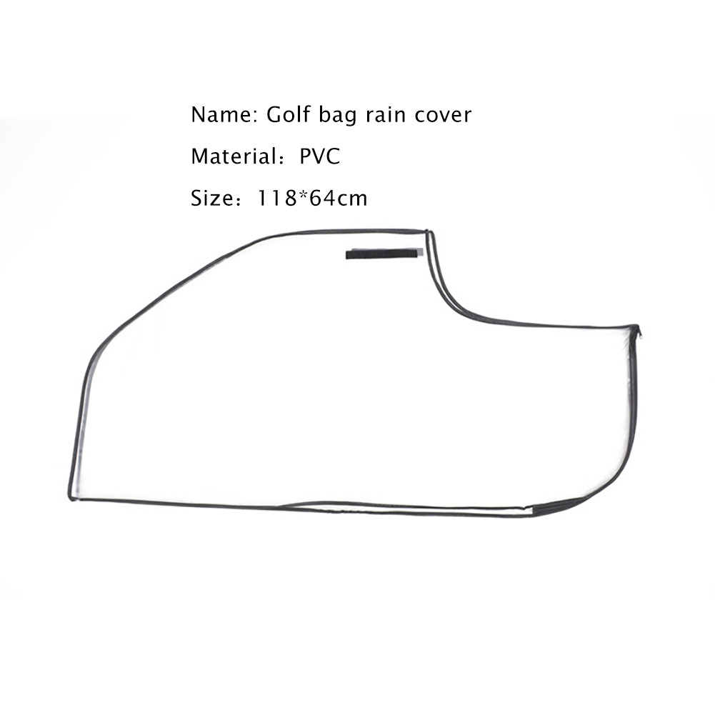 PVC Golf Bag Rain Cover with Zipper Golf Cart Travel Bag Rain Hood Anti ...