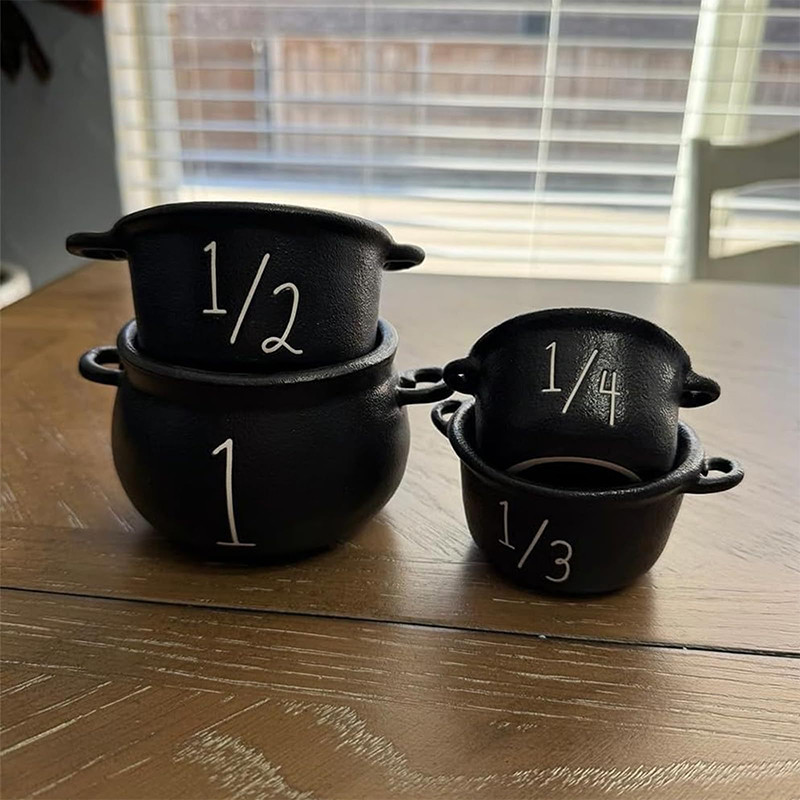 【HGPH】 Mini Witch Cauldron Set Halloween Mystical ck Cauldron With ...