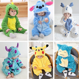 Kigurumi Cute Green Dinosaur Baby Romper Pikachu Sullivan Blue stitch ...