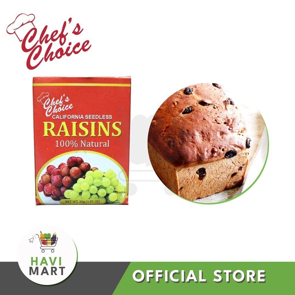 Chef's Choice California Seedless Raisins Pasas 30g HAVICO In Box ...