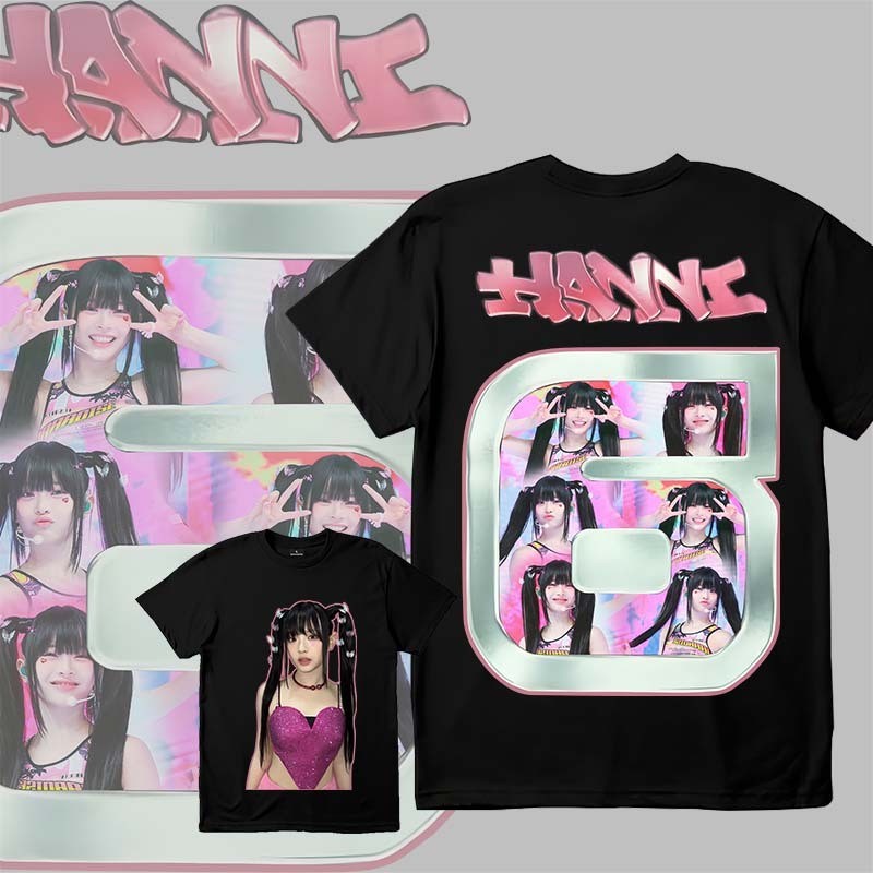 NewJeans - Hanni - Music Fans Print shirts Thick Cotton Clothing Unisex ...