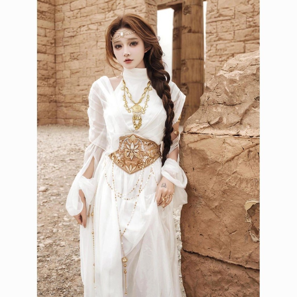 Exotic Flying Dunhuang Western Princess Dancer Greece White Elf Style ...