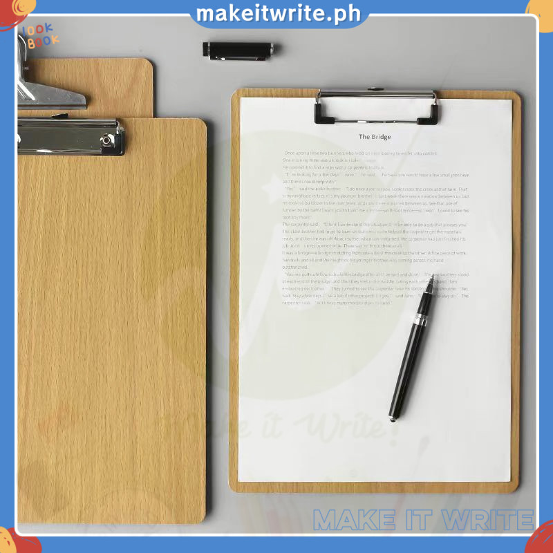 A4 wooden Clip Board Hard Board Long Clipboard File Paper Folder ...