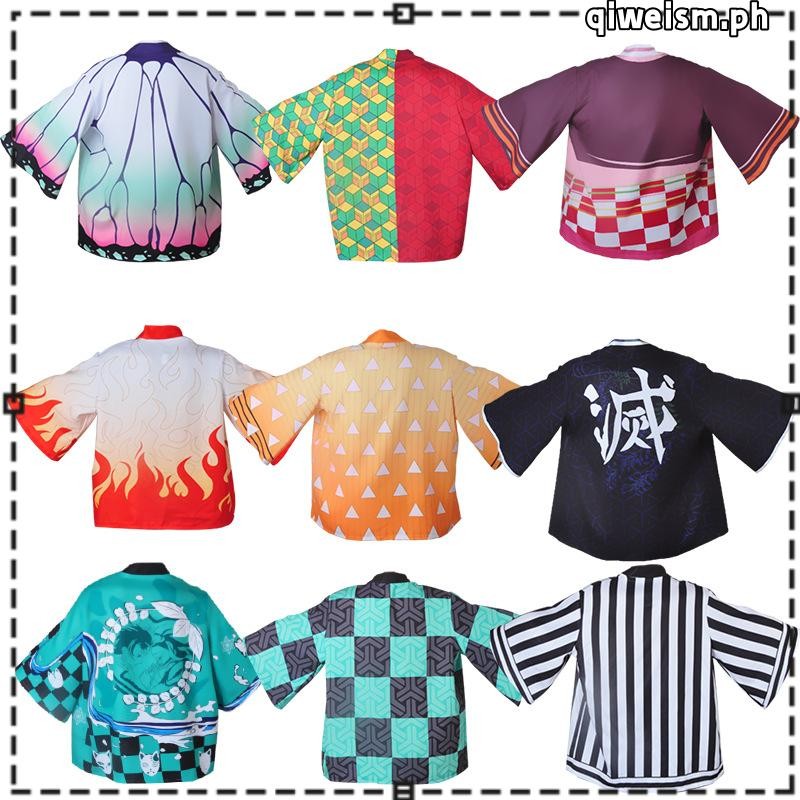 Anime Demon Slayer Kimetsu no Yaiba Cosplay Haori Shinobu Giyuu Zenitsu ...