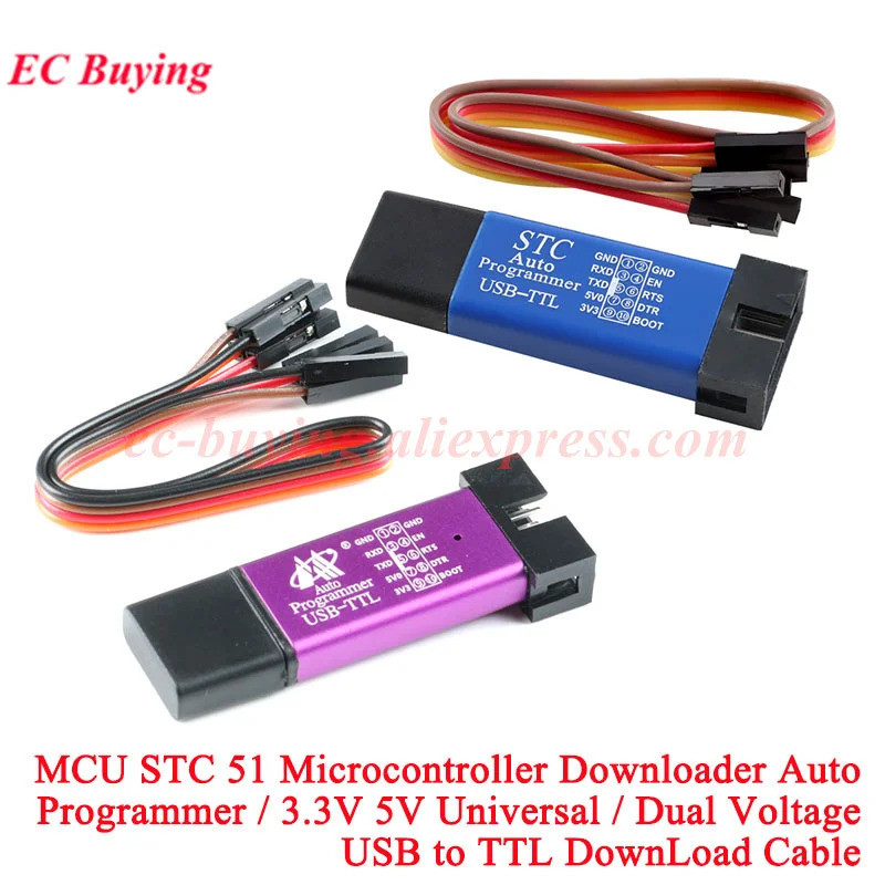 MCU STC 51 Microcontroller Downloader Auto Programmer Cold Start Free 3 ...
