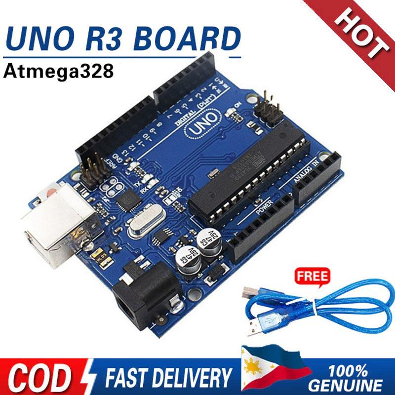 Arduino Uno R3 Board Atmega328 with USB Cable for Arduino | Shopee ...
