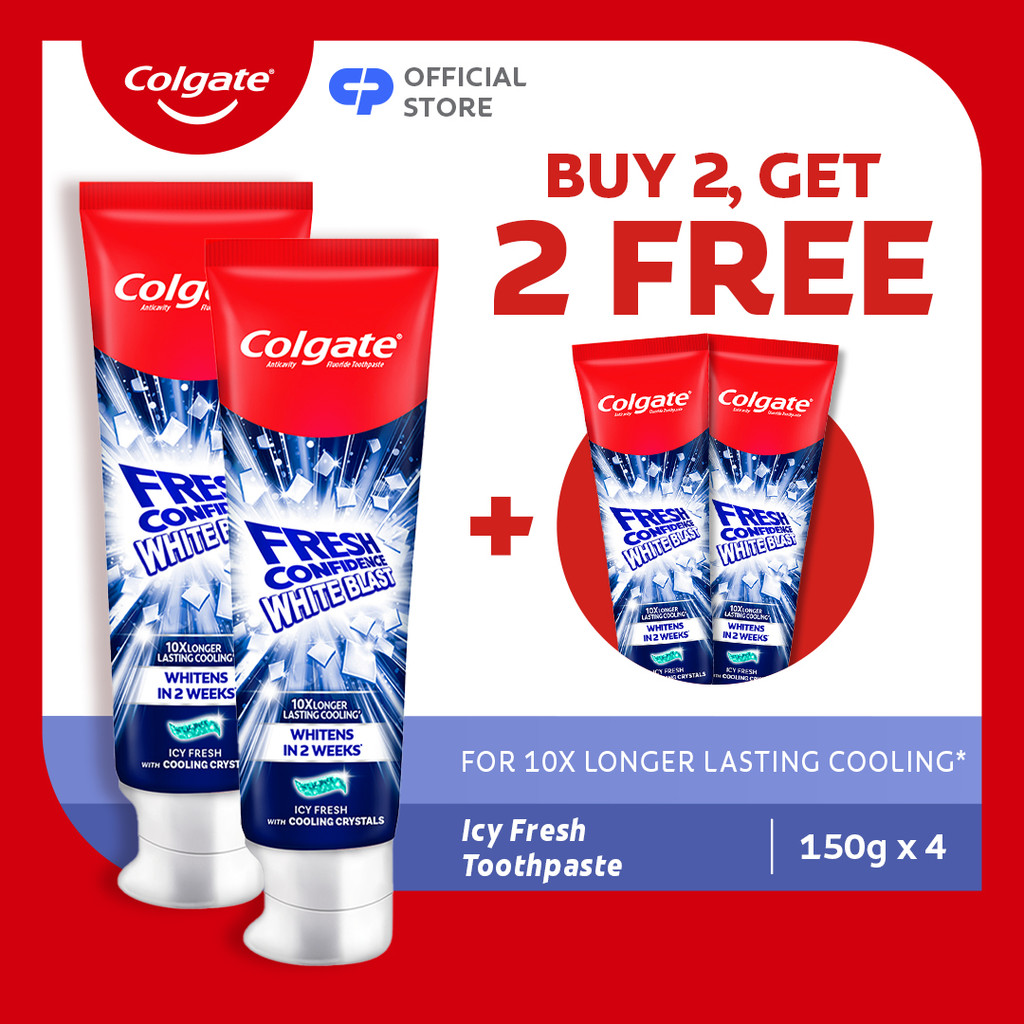 [BUY 2, FREE 2] Colgate Fresh Confidence White Blast Icy Fresh ...