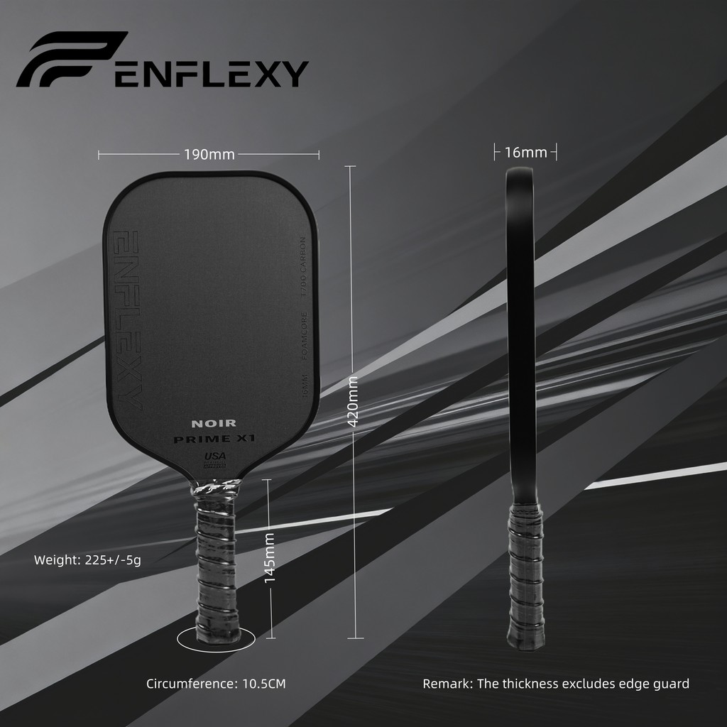 USAPA certified Noir prime x1 Enflexy pickleball paddle with Truefoam ...