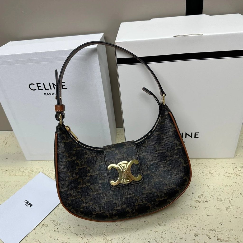 Celine 23 New Style AVA Underarm Bag Old Flower Full Leather Adjustable ...