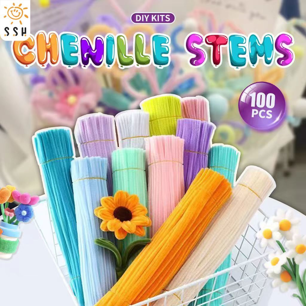 Twist Stick Children Handmade Colored Chenille Wires Toy DIY Art ...