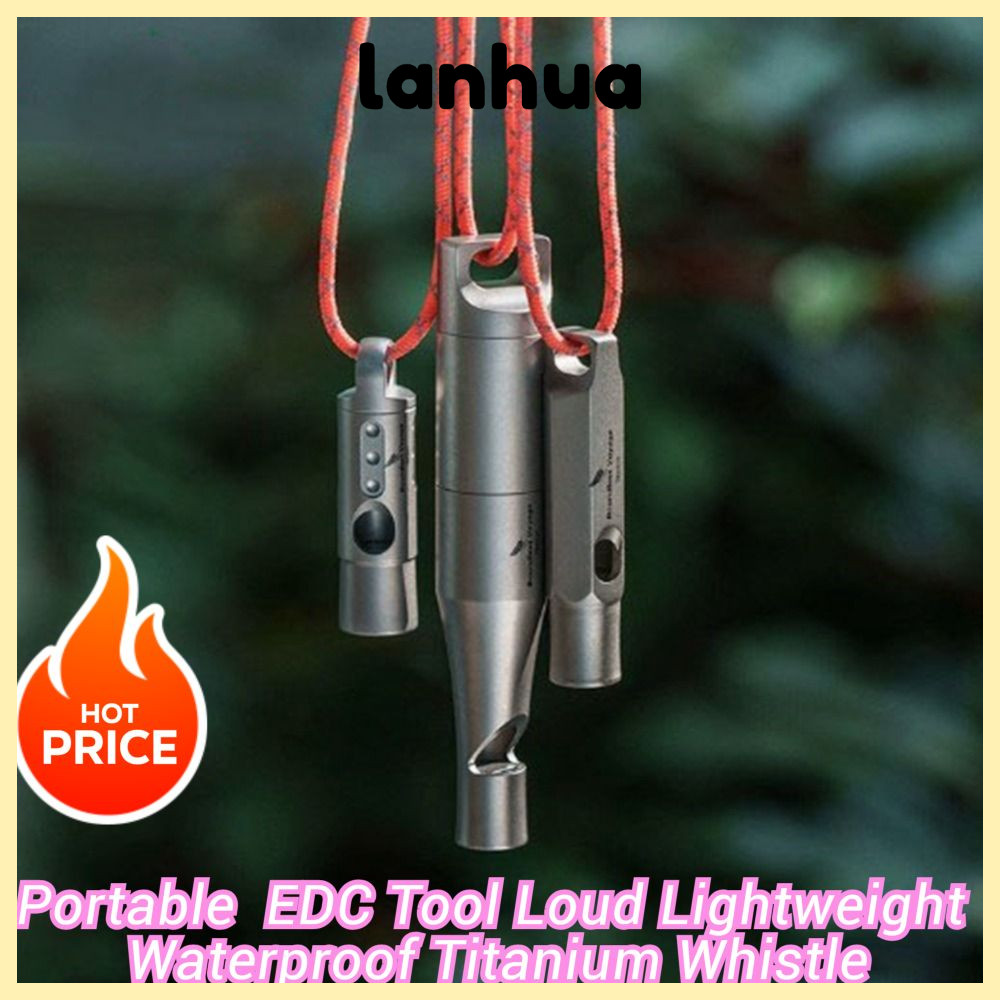 LANHUA Waterproof Titanium Whistle, Mini Portable Loud Lightweight ...