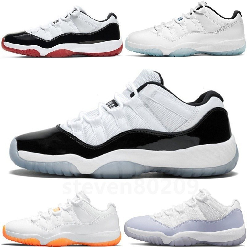 Air Jordan 11 Retro men's shoes black white men's badminton shoes aj11 ...