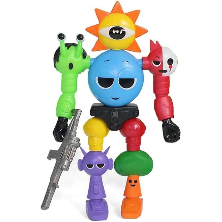 7 Inch Spunky Action Figure - Sprunky Toys Poseable & Detachable Joints ...