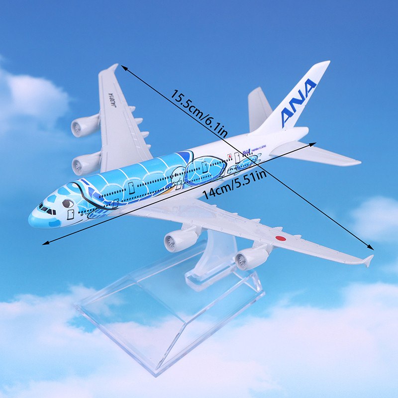 GKY ANA Sea Turtle Painting Airbus A380 Airplane Model Aircraft Model ...