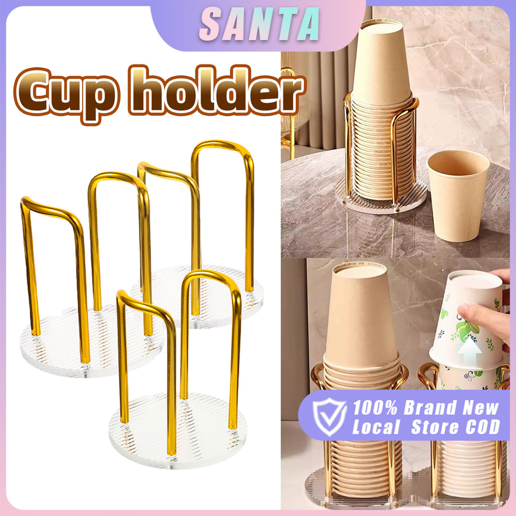 Elegant Light Luxury Disposable Paper Cup Holder Acrylic Rack for Home ...