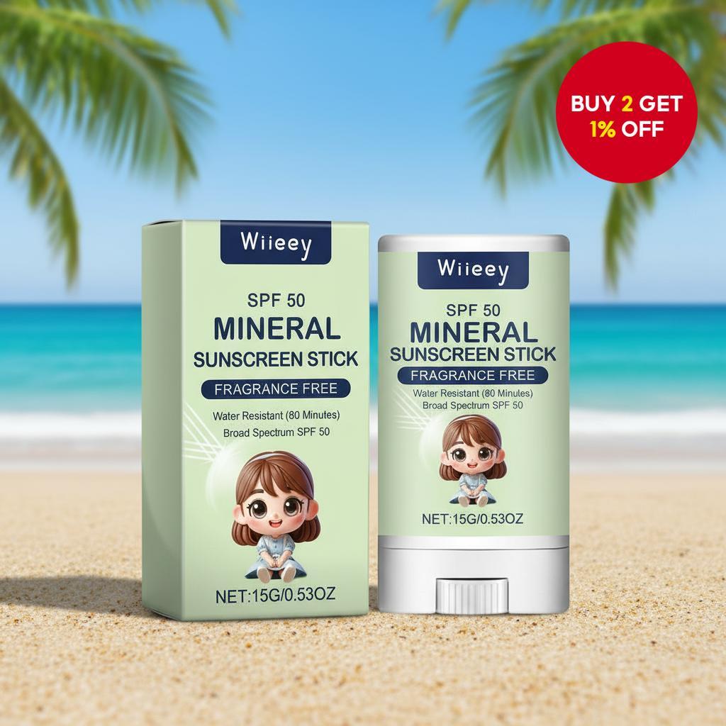 SPF 50 Kids Sunscreen Stick, 15g – Mineral, Hydrating, Non-Sticky ...