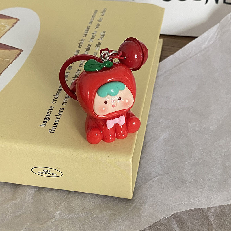[TINA] Cute Cartoon Three-dimensional Fruit Doll Keychain Candy Color ...