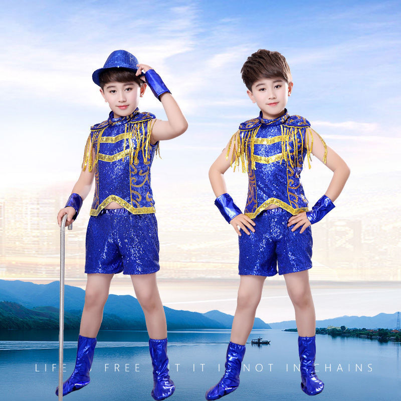 Day Children Jazz Dance Costume Boys Drum Street Dance Performance ...