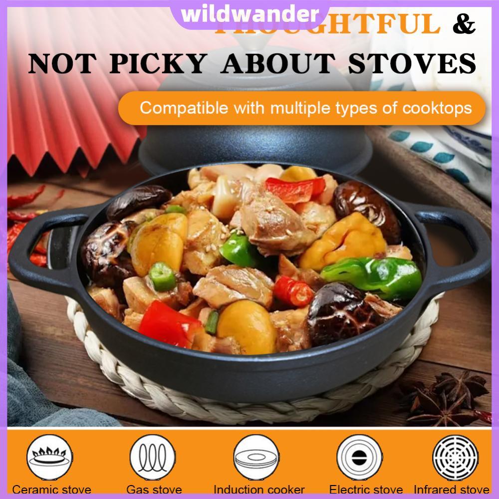 24CM Enameled Bread Pan Dome-Shaped Round Dutch Oven Pot Non-Stick ...