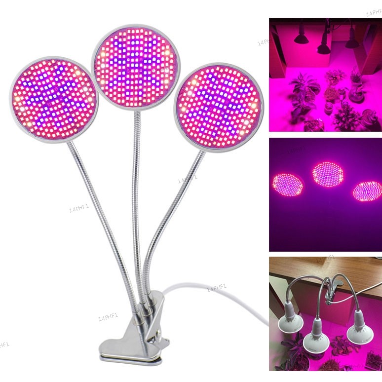 3 head 200 led grow light growlight full spectrum plant lamp hydro UV ...