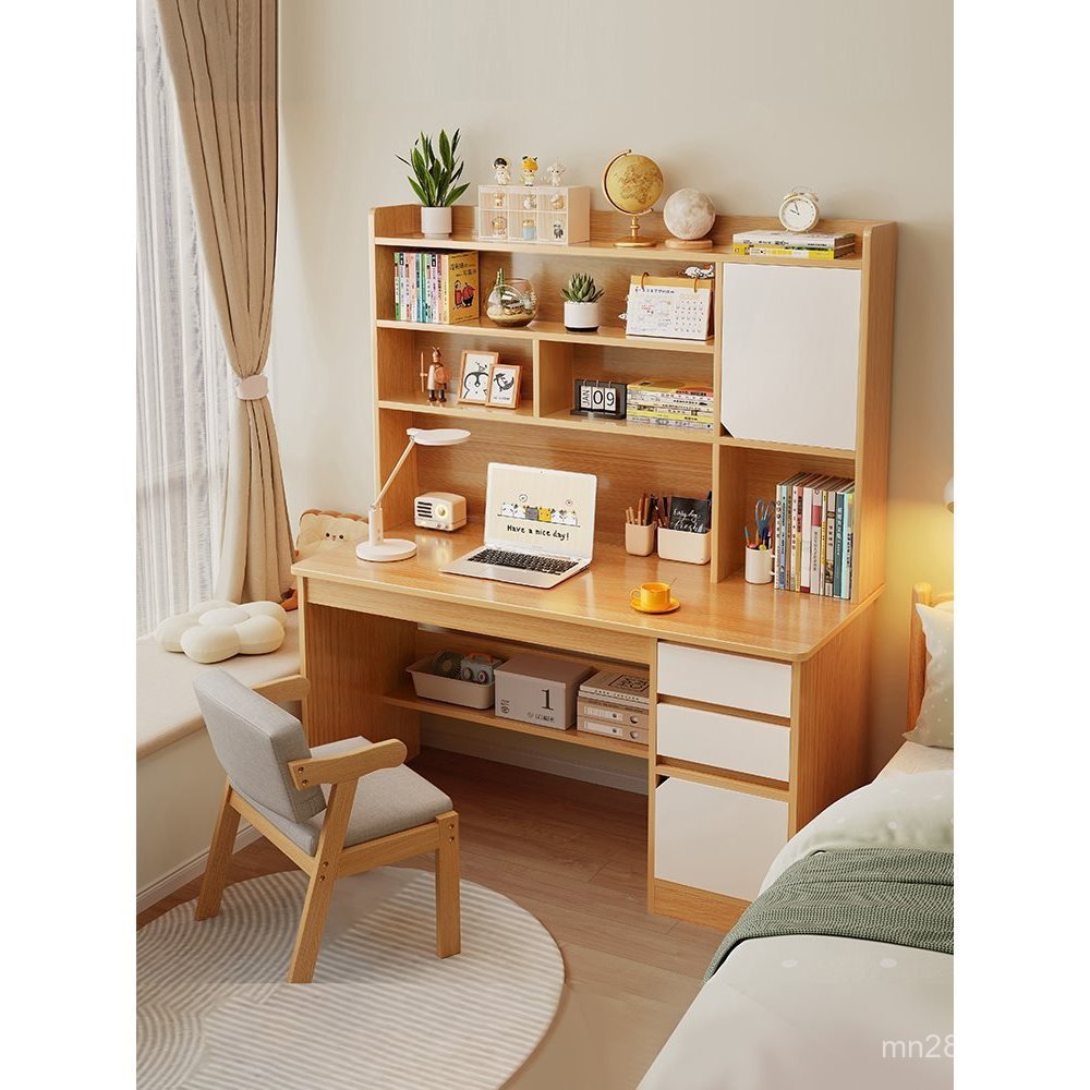 Home Bookshelf Bedroom Computer Desk Integrated Student Junior High ...