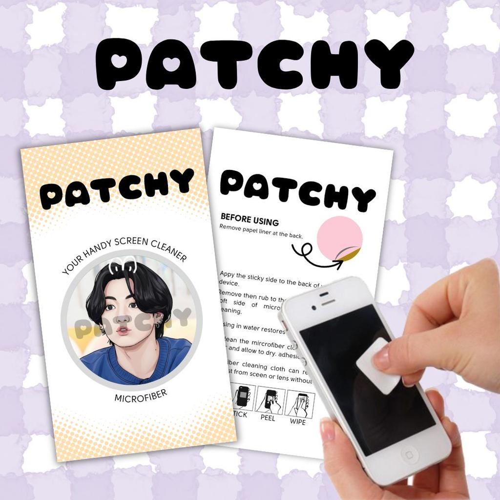 PATCHY Microfiber Screen Cleaner Jungkook - Reusable 4x4cm Compact ...