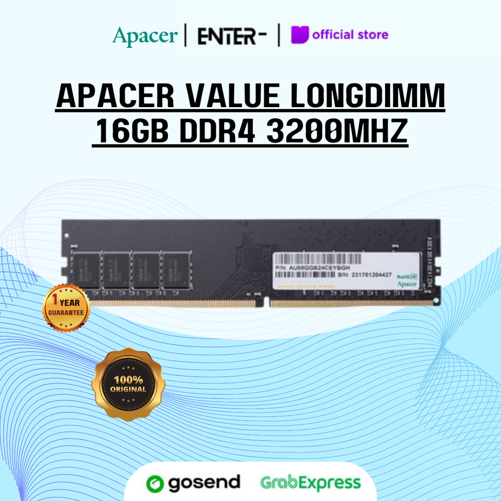 Apacer Value LONGDIMM 16GB DDR4 3200MHz PC RAM | Shopee Philippines