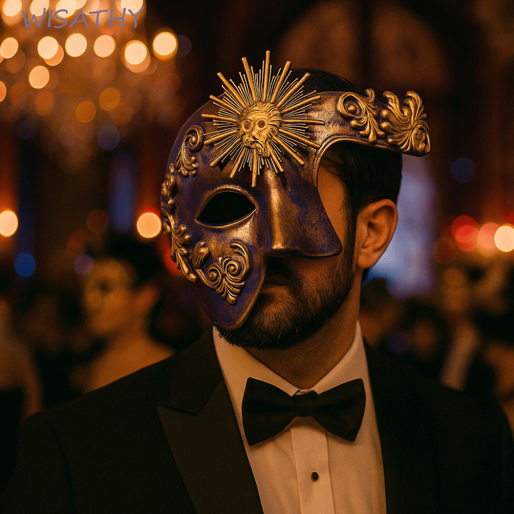 ELMER1 Roman Sun God Mask, Vintage Steampunk Venice Half-Face ...