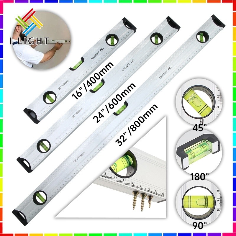 Aluminum Level Bar 400mm,600mm,800mm Level Ruler With Magnet Clear ...