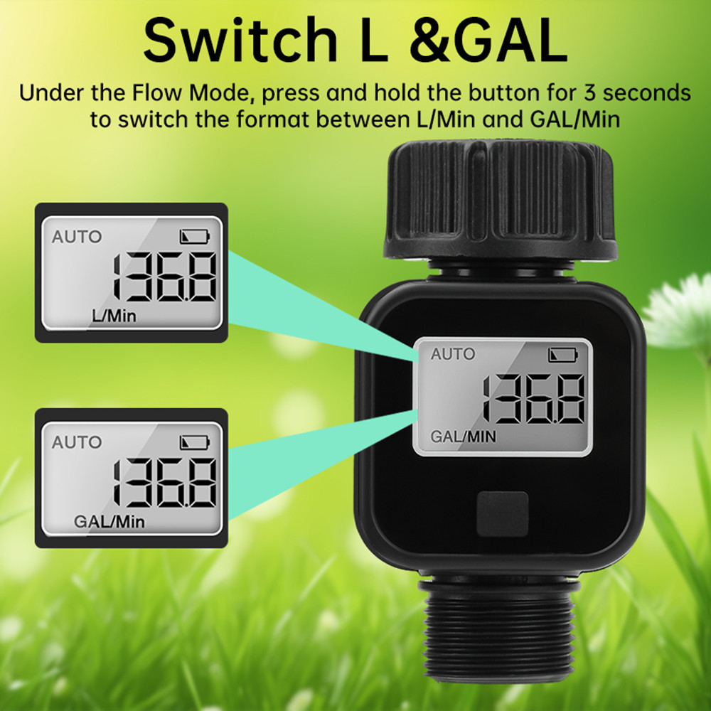 Real time measurement of water flow meter LCD screen water flow meter ...