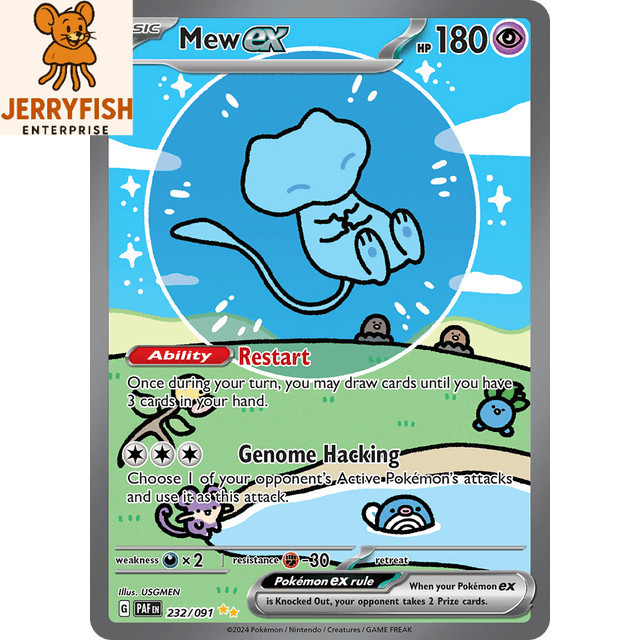 Pokemon Mew - Card Sticker Cover Not Official TCG Fits TnG, Debit & TCG ...