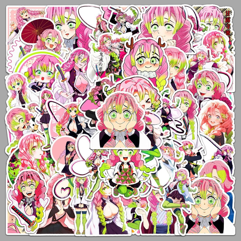 Demon Slayer/Mitsuri Kanroji/50张甘露寺蜜璃涂鸦个性卡通贴纸/plil | Shopee Philippines