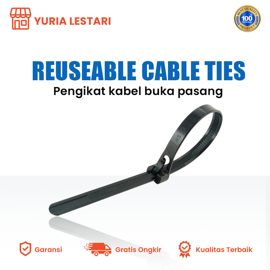 Cable Ties Reusable Open and Install Releaseable Cable Ties Organizer ...