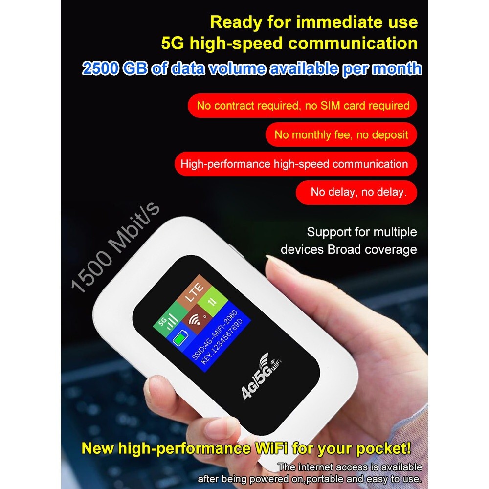 Portable Pocket WiFi 4G 5G Mini Router Broadband with display | Shopee ...
