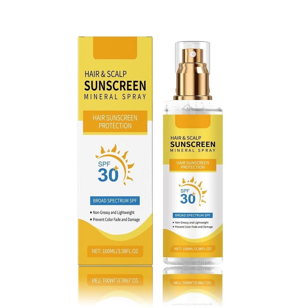Hair and Scalp Sunscreen Spray SPF 30 - UV Protection for Scalp & Hair ...