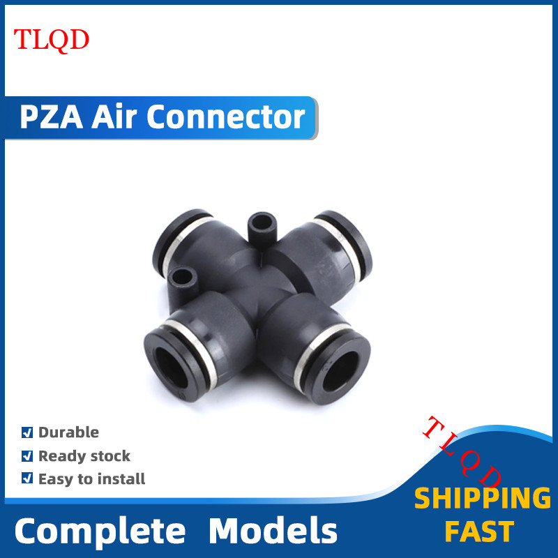 PZA Air Pneumatic Fitting Way 4 way 4mm 6mm 8mm 10mm 12mm OD HoseTube ...