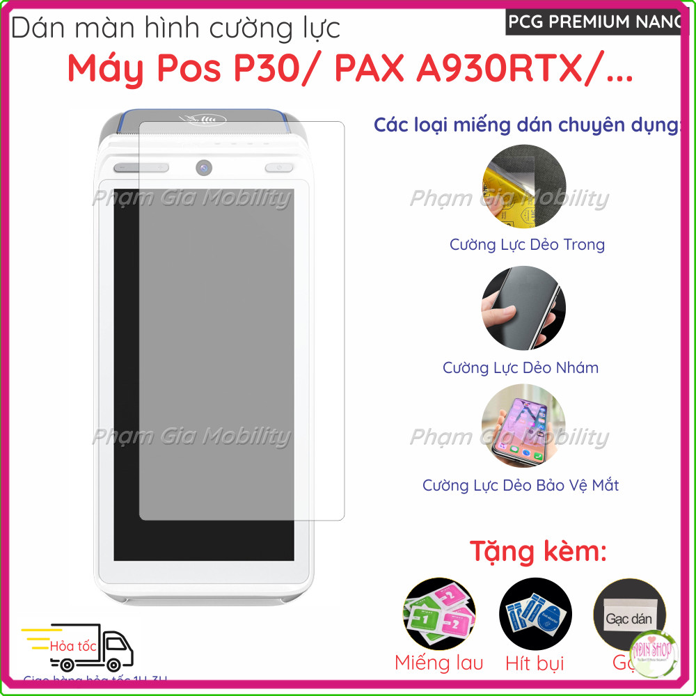 Toughened screen protector for card swiper, handheld Pos Smart Wpos-3 P30/ PAX A930RTX SUNMI V2 ...