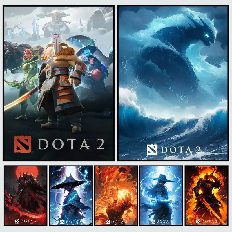 Game DOTA 2 Poster HD Poster Suitable for Home Living Room, Bar, Office ...